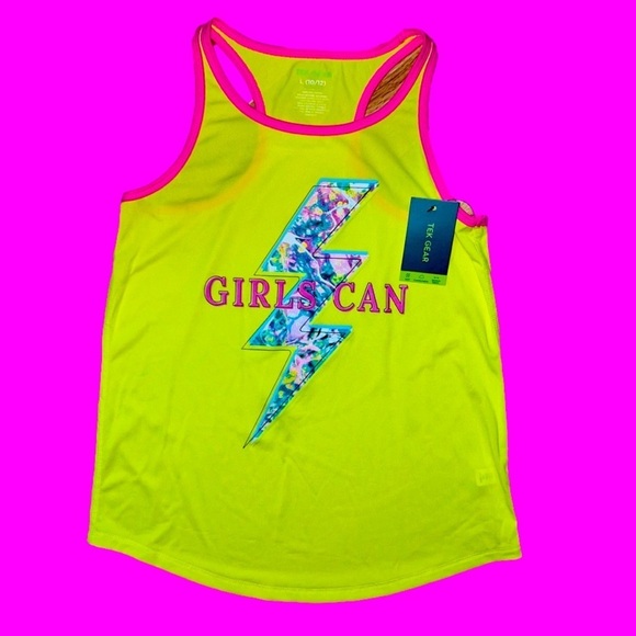 tek gear | Shirts & Tops | Nwt Girls Neon Colors Performance Tank By ...